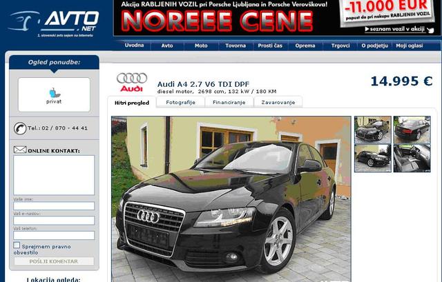 Avto.net-zadnjih 100 | Alter.si