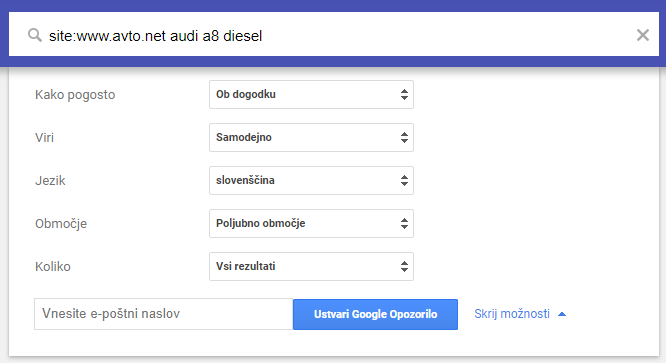 avto. net obvescanje o avtih | Alter.si